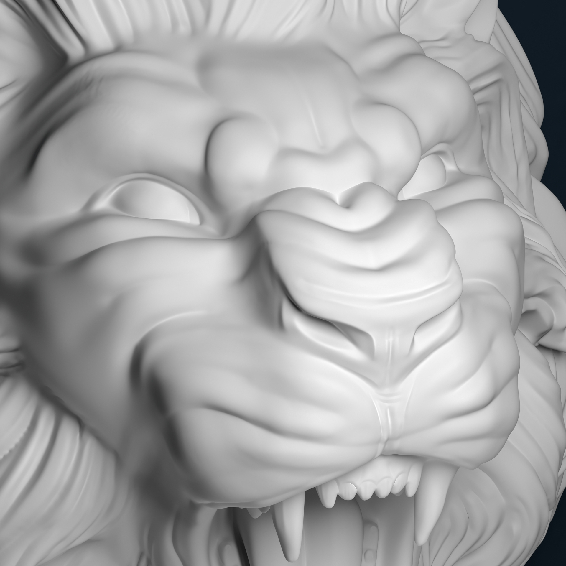 modelo 3d León gruñendo - TurboSquid 1542762