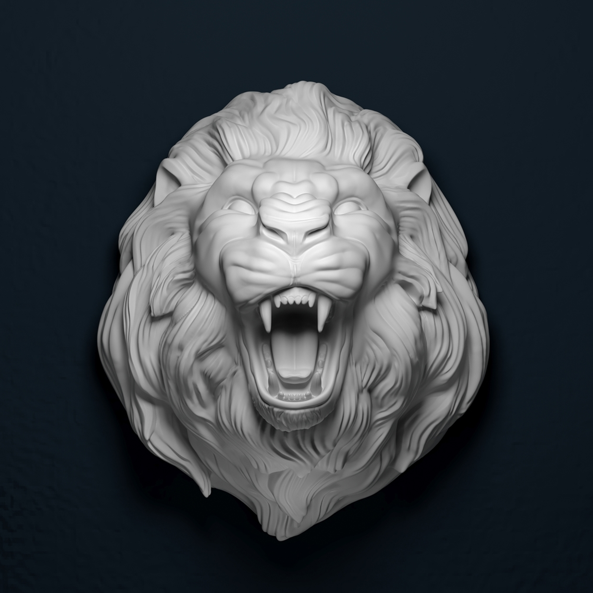 modelo 3d León gruñendo - TurboSquid 1542762