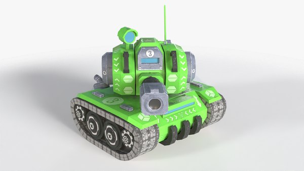 modelo 3d Tank Chibi Green - TurboSquid 1984859