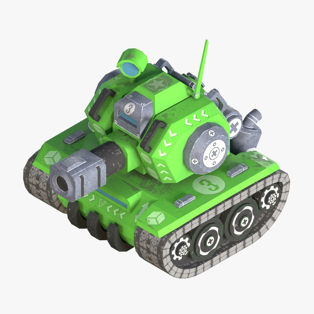 3D model Tank Chibi Green - TurboSquid 1984859