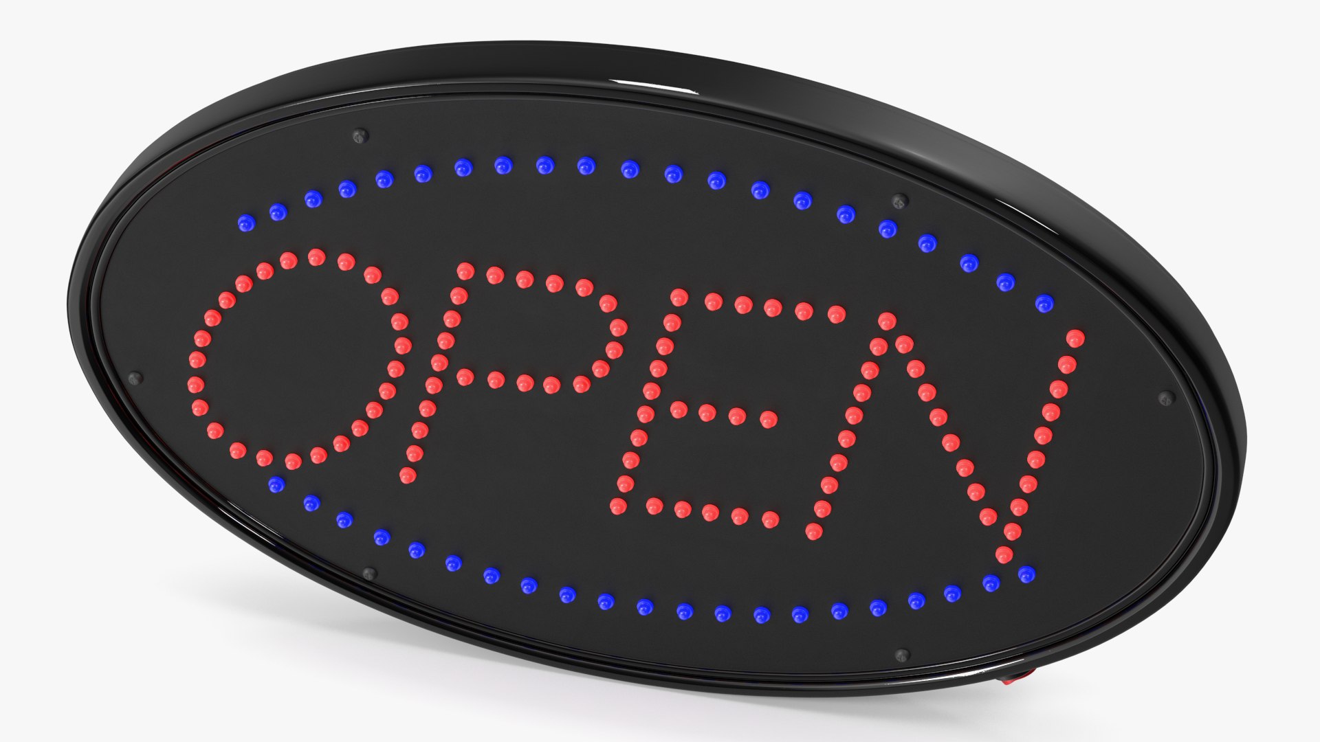 Oval LED Light Business Sign Open ON 3D Model - TurboSquid 2106121