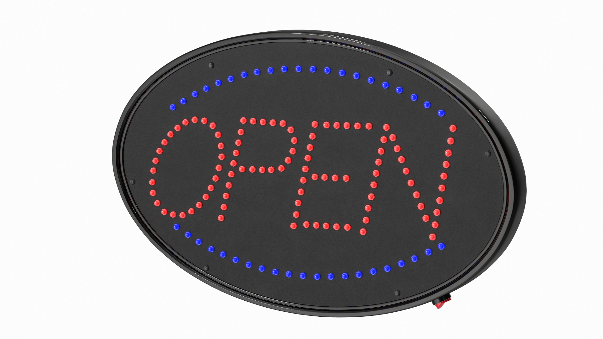 Oval LED Light Business Sign Open ON 3D Model - TurboSquid 2106121