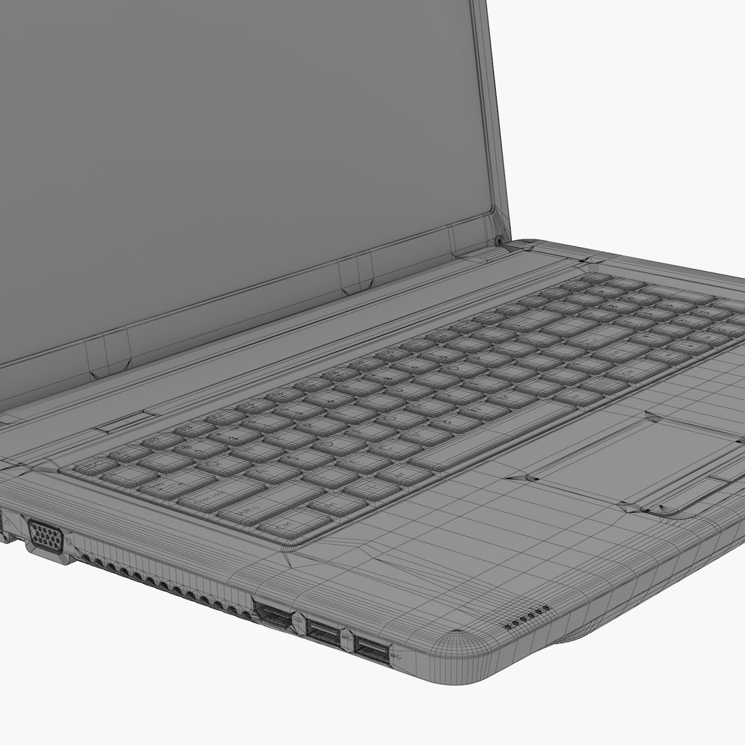 3d laptop notes windows model