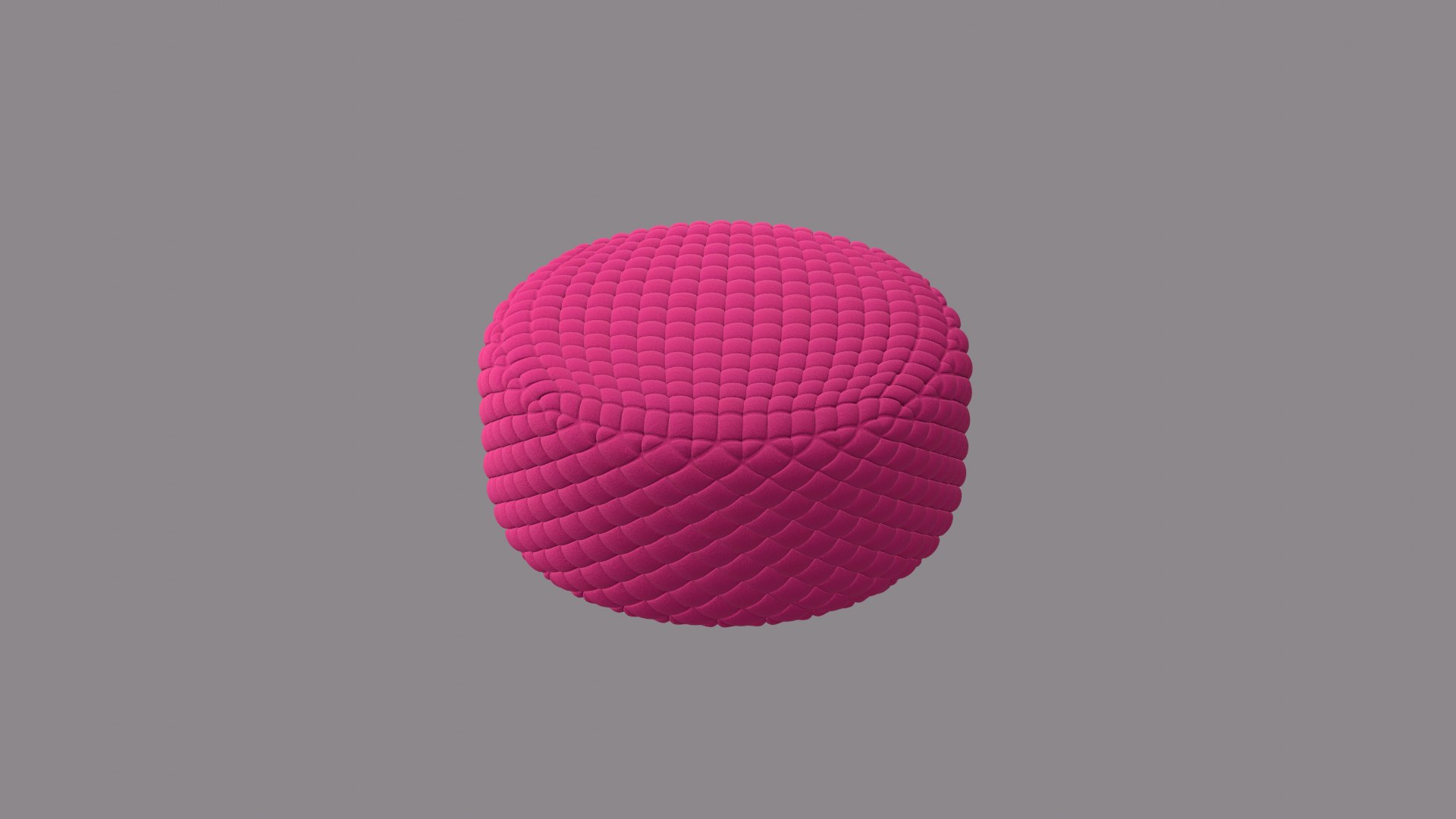 3D Round tufted ottoman pourple fabric model - TurboSquid 1847311