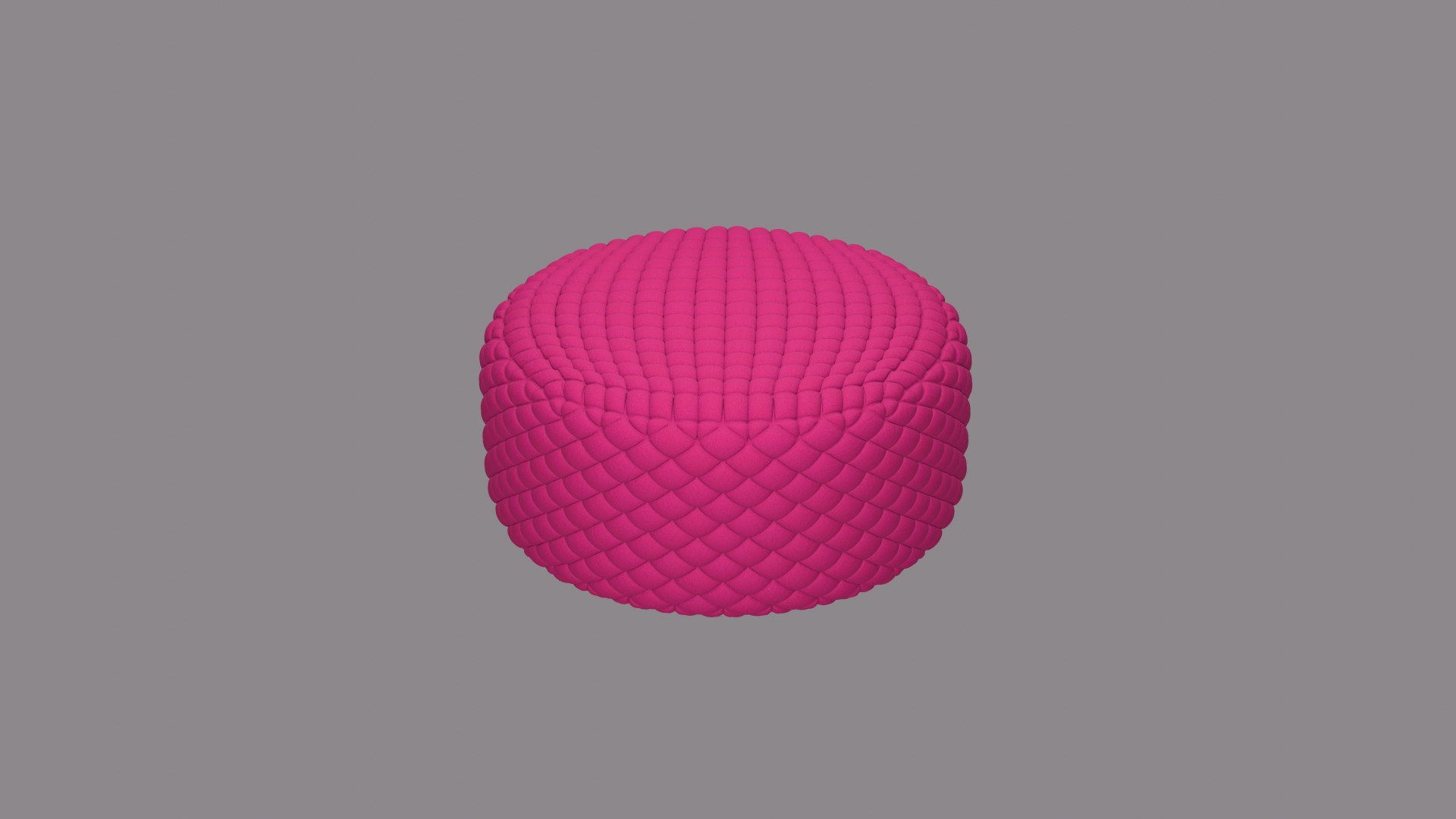 3D Round tufted ottoman pourple fabric model - TurboSquid 1847311