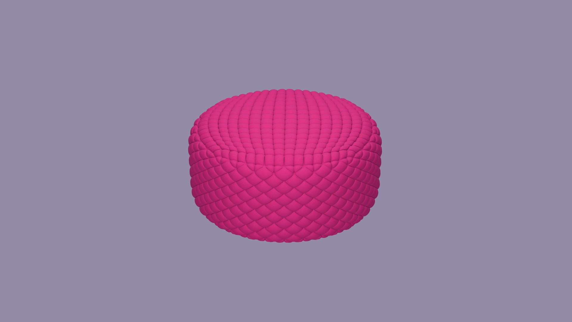 3D Round tufted ottoman pourple fabric model - TurboSquid 1847311