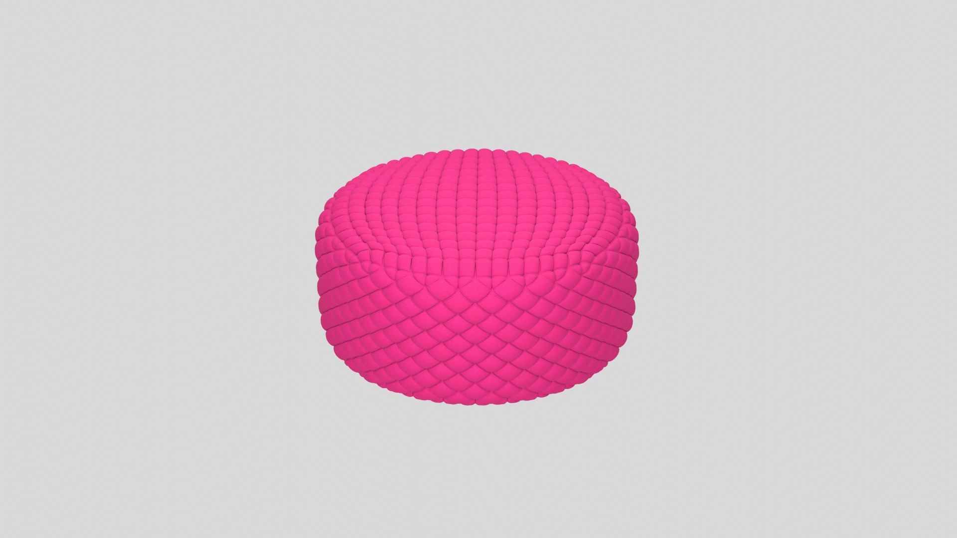 3D Round tufted ottoman pourple fabric model - TurboSquid 1847311