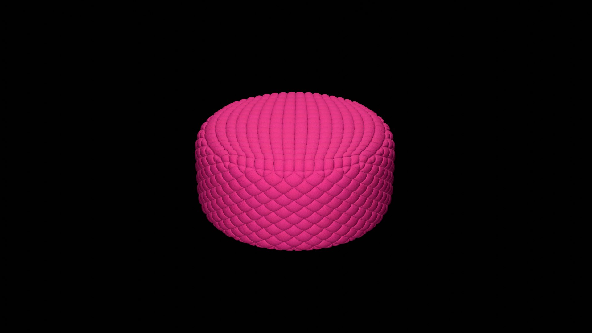 3D Round tufted ottoman pourple fabric model - TurboSquid 1847311