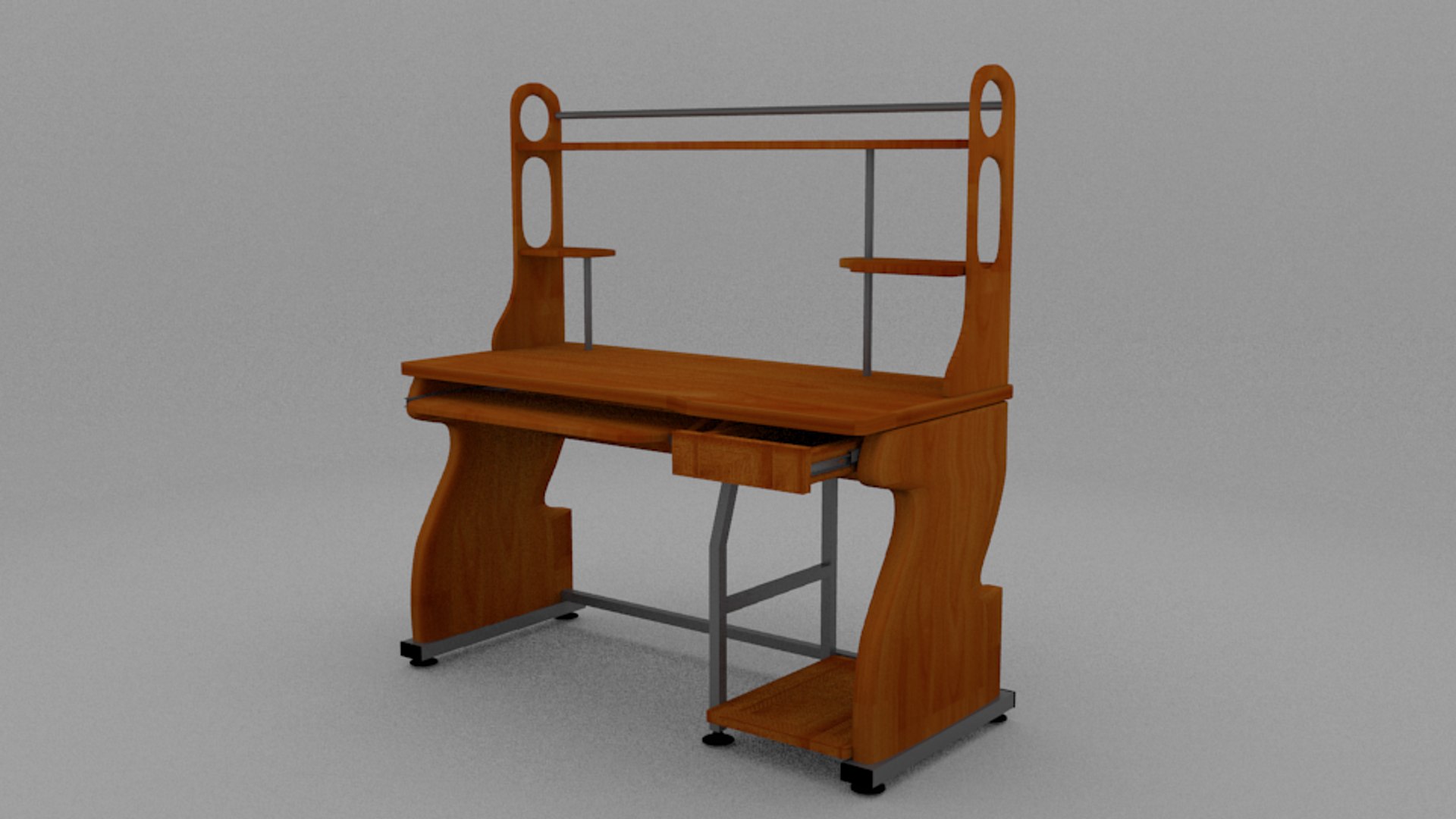 computer desk 3d 3ds