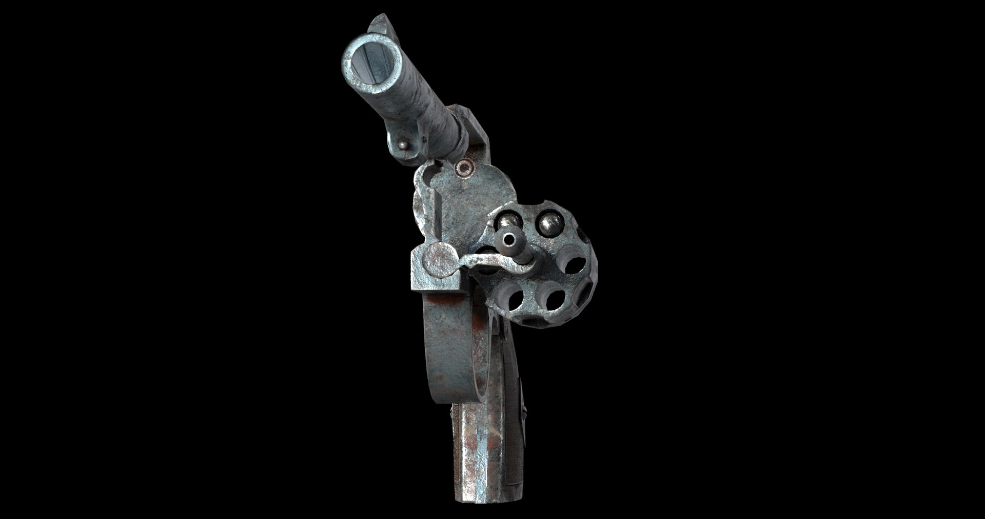Old Used Rusty Revolver 3D - TurboSquid 1721863