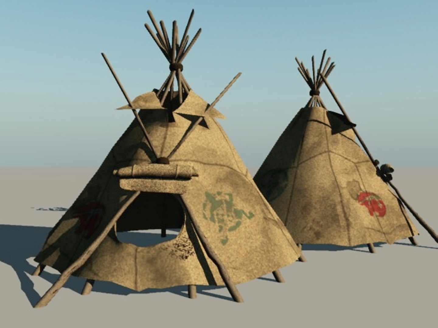 3d Teepee Wigwam Model