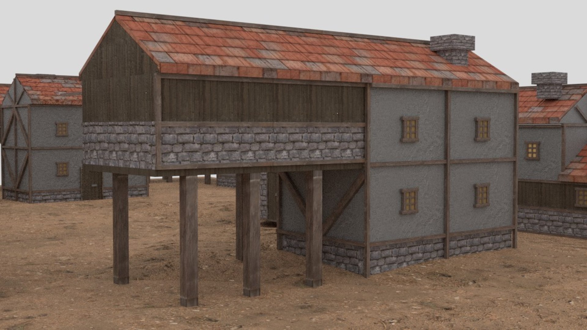 Medieval Town Kit 3D Model - TurboSquid 1471939