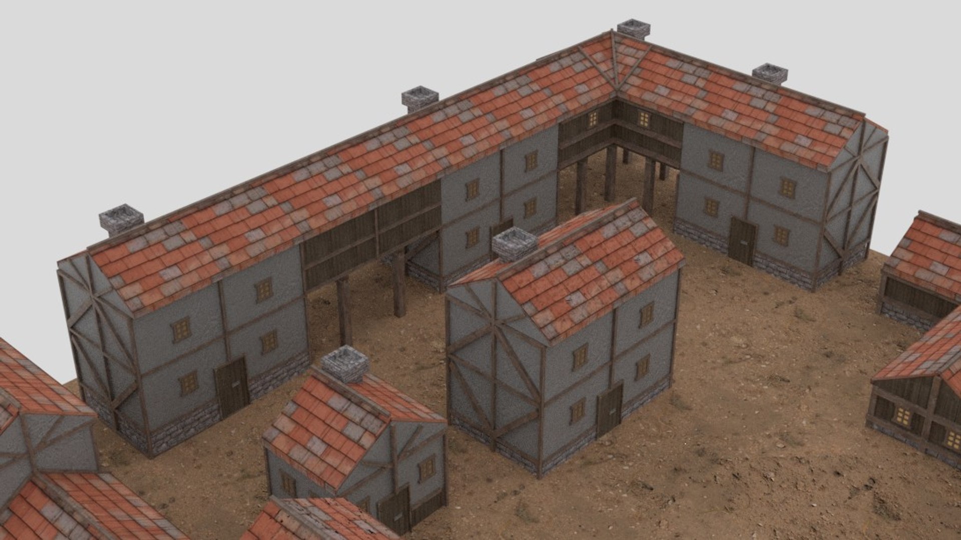 Medieval Town Kit 3D Model - TurboSquid 1471939