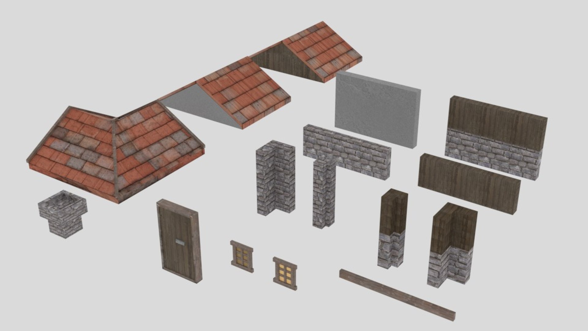 Medieval Town Kit 3D Model - TurboSquid 1471939