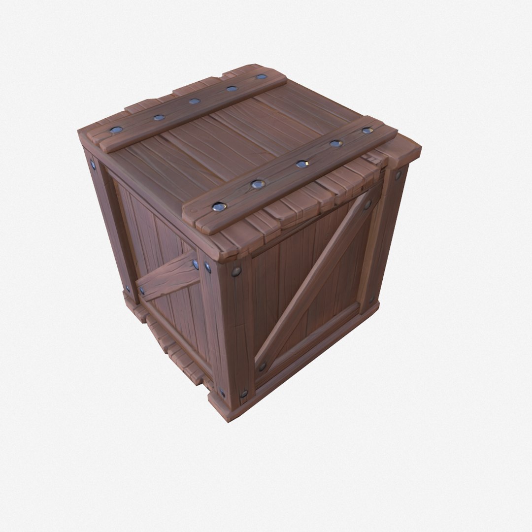 cartoon crates 3d model