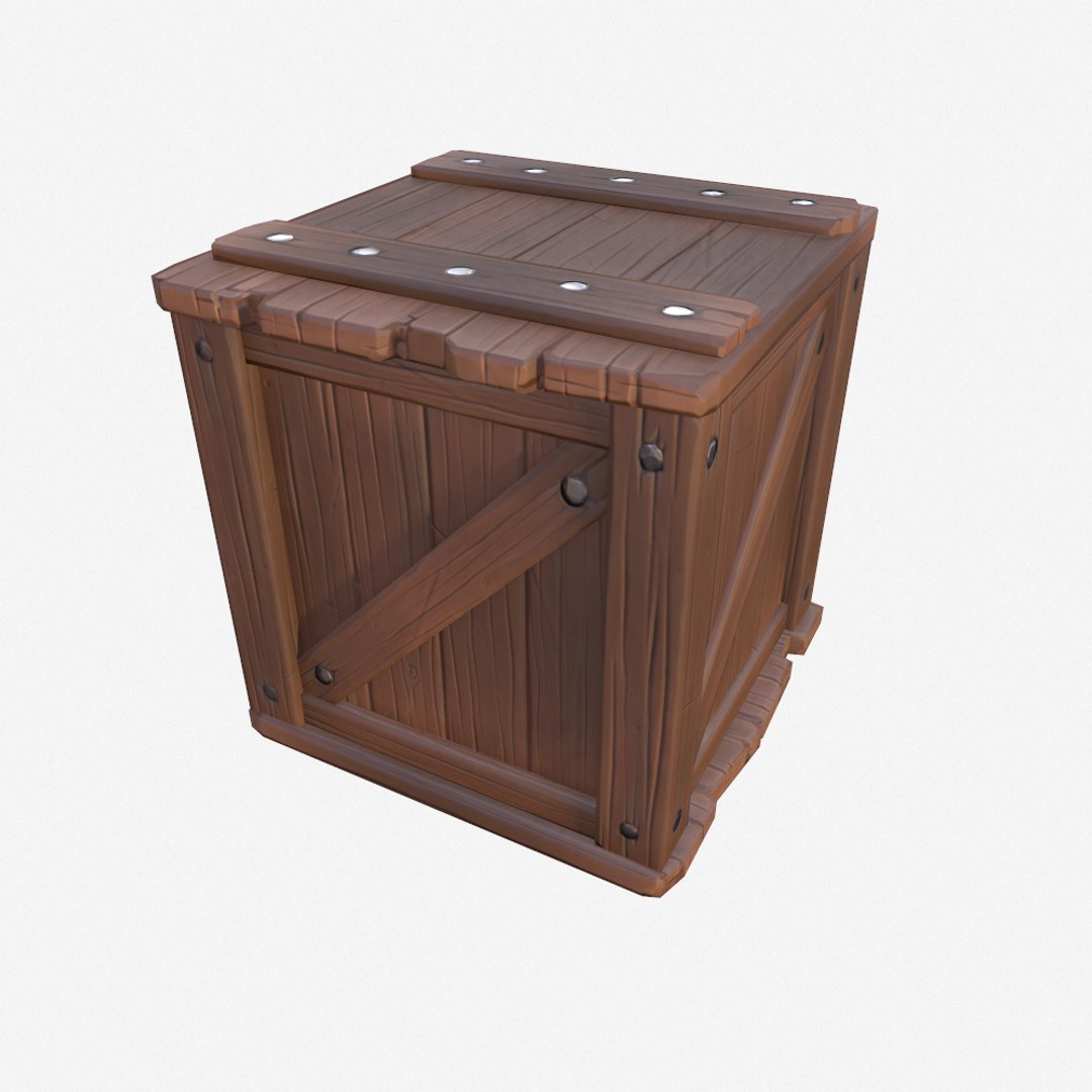 cartoon crates 3d model