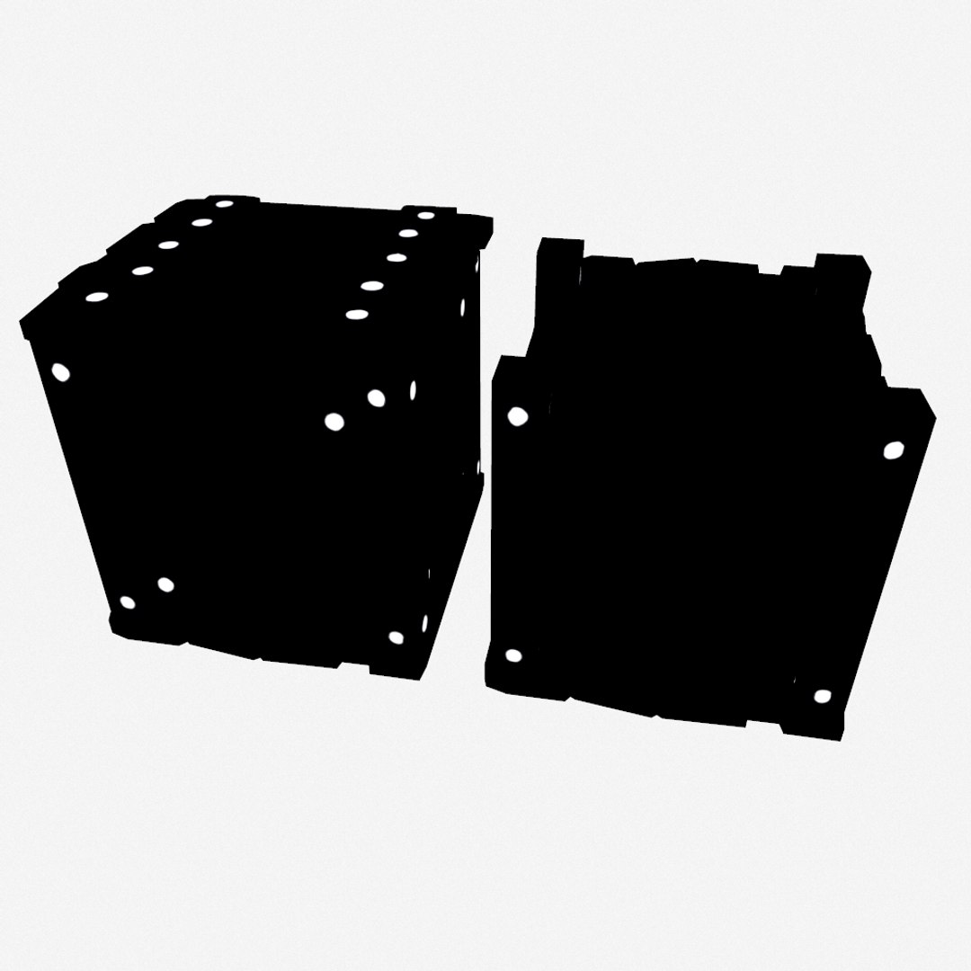 cartoon crates 3d model