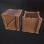 cartoon crates 3d model