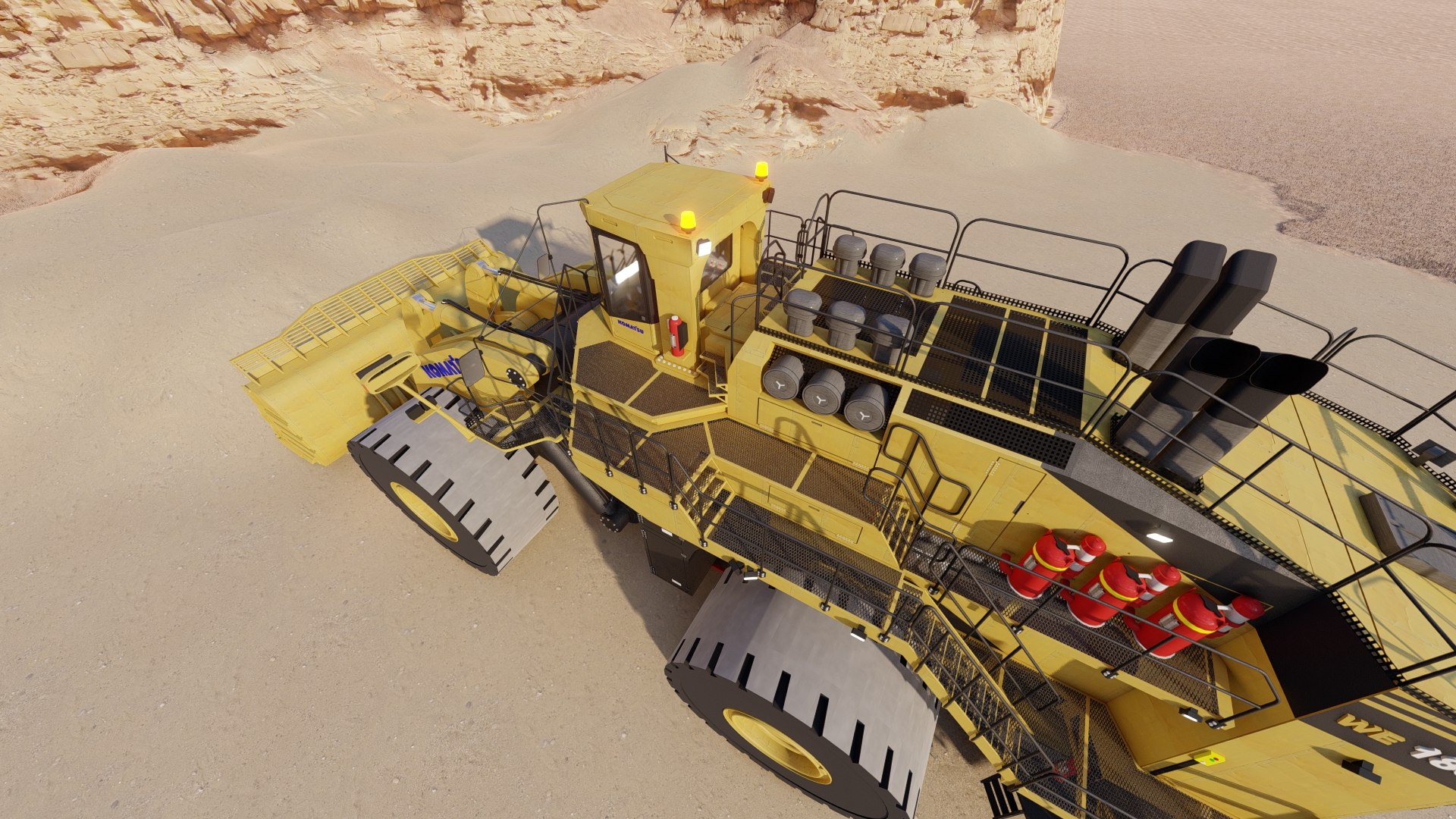 3D KOMATSU WE 1850 Low-poly - TurboSquid 2221692