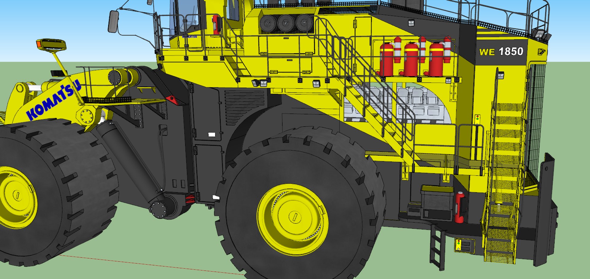 3D KOMATSU WE 1850 Low-poly - TurboSquid 2221692