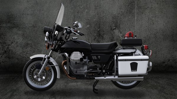 Classic police bike rigged 3D model - TurboSquid 1524500