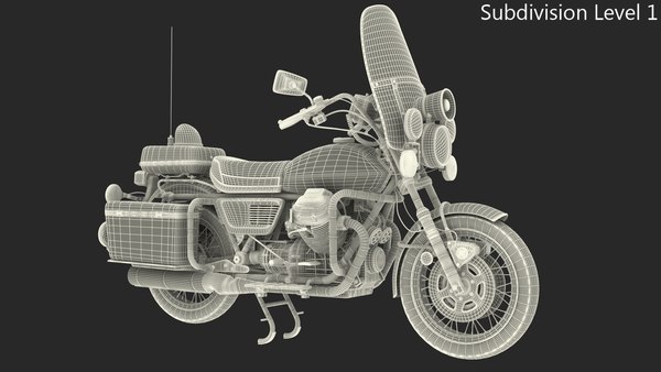 Classic police bike rigged 3D model - TurboSquid 1524500