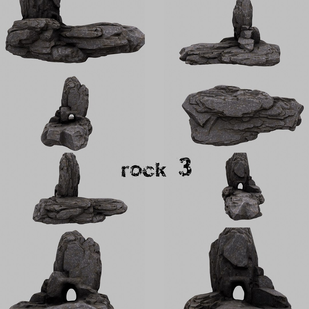 rock 3d obj