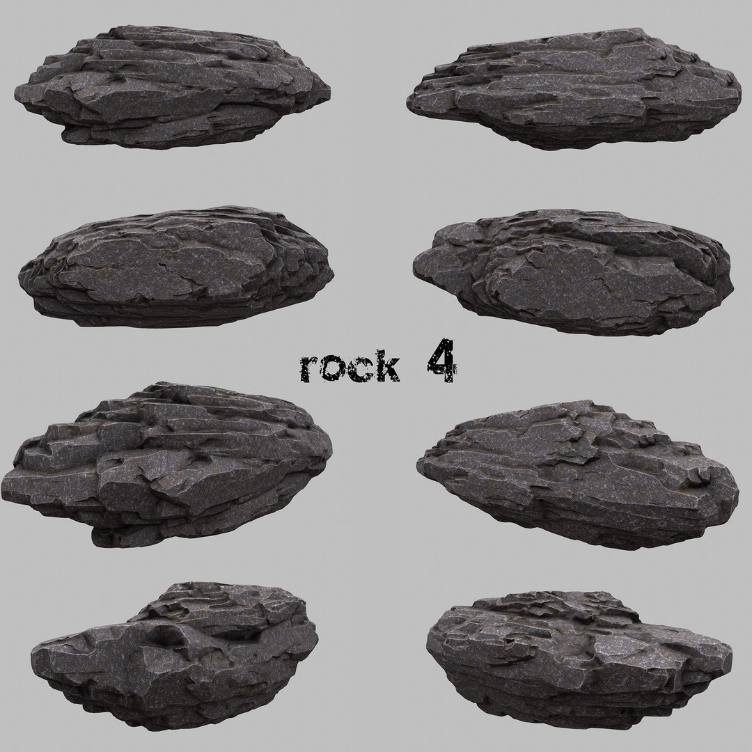 rock 3d obj
