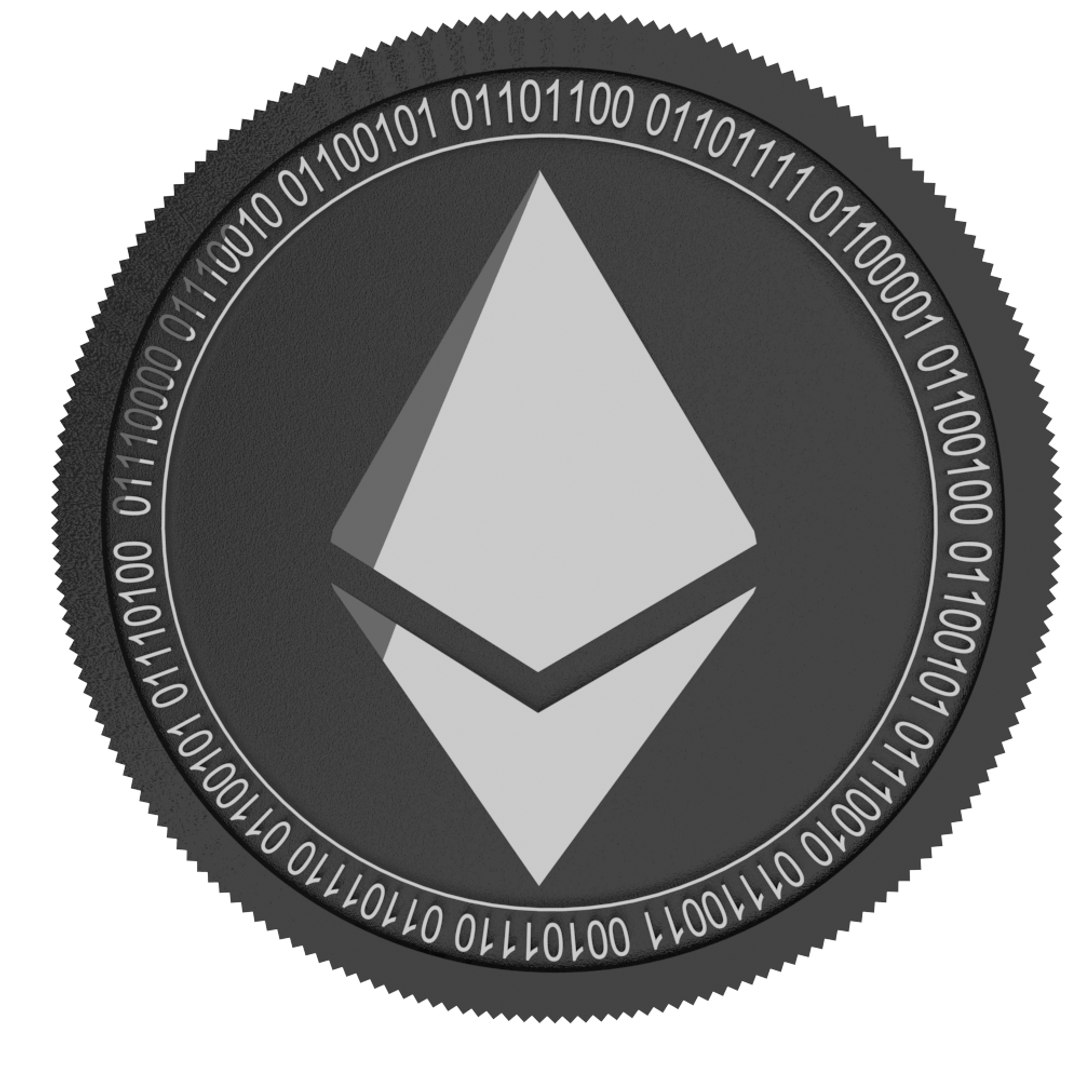 Ethereum Black Coin Model - TurboSquid 1461826