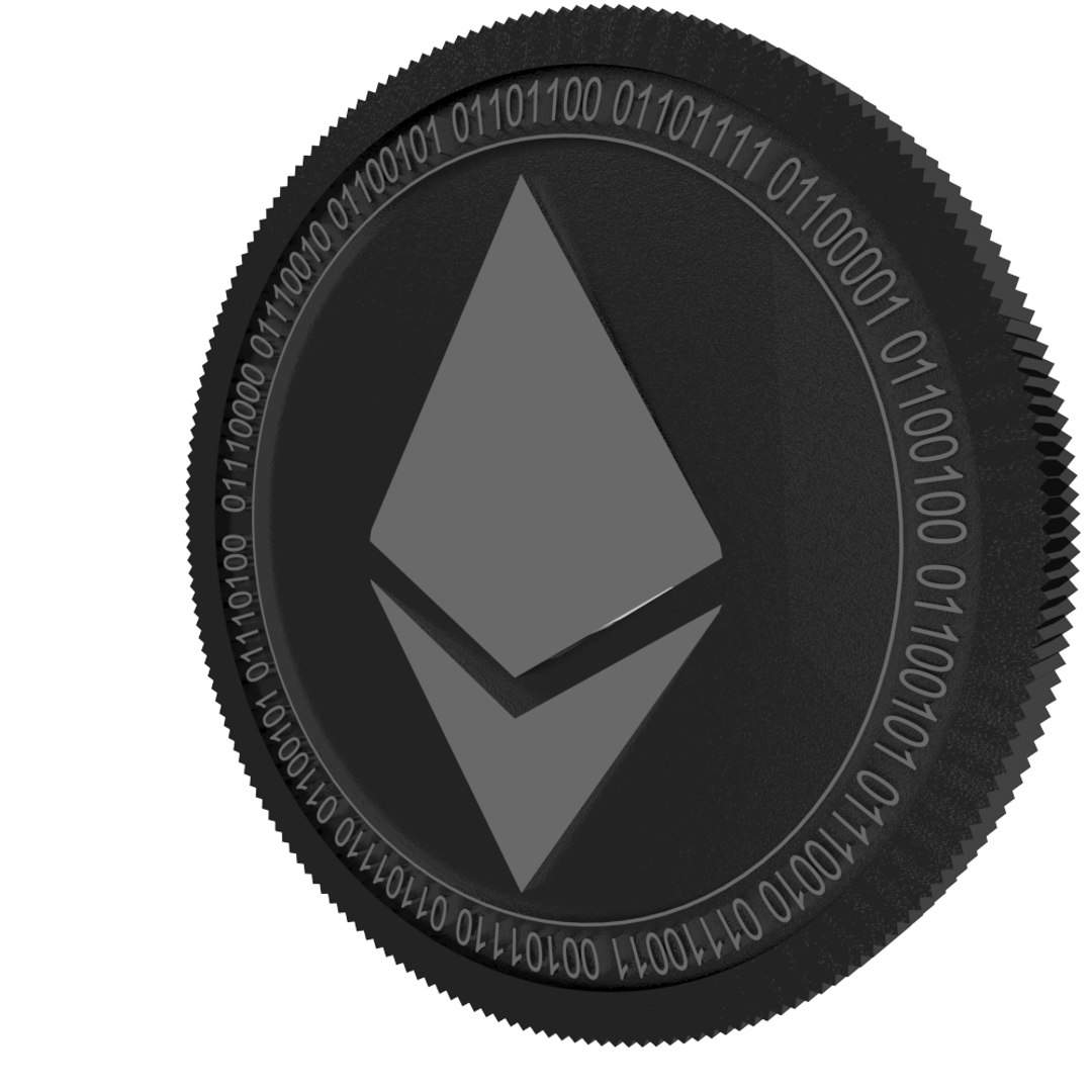 Ethereum Black Coin Model - TurboSquid 1461826