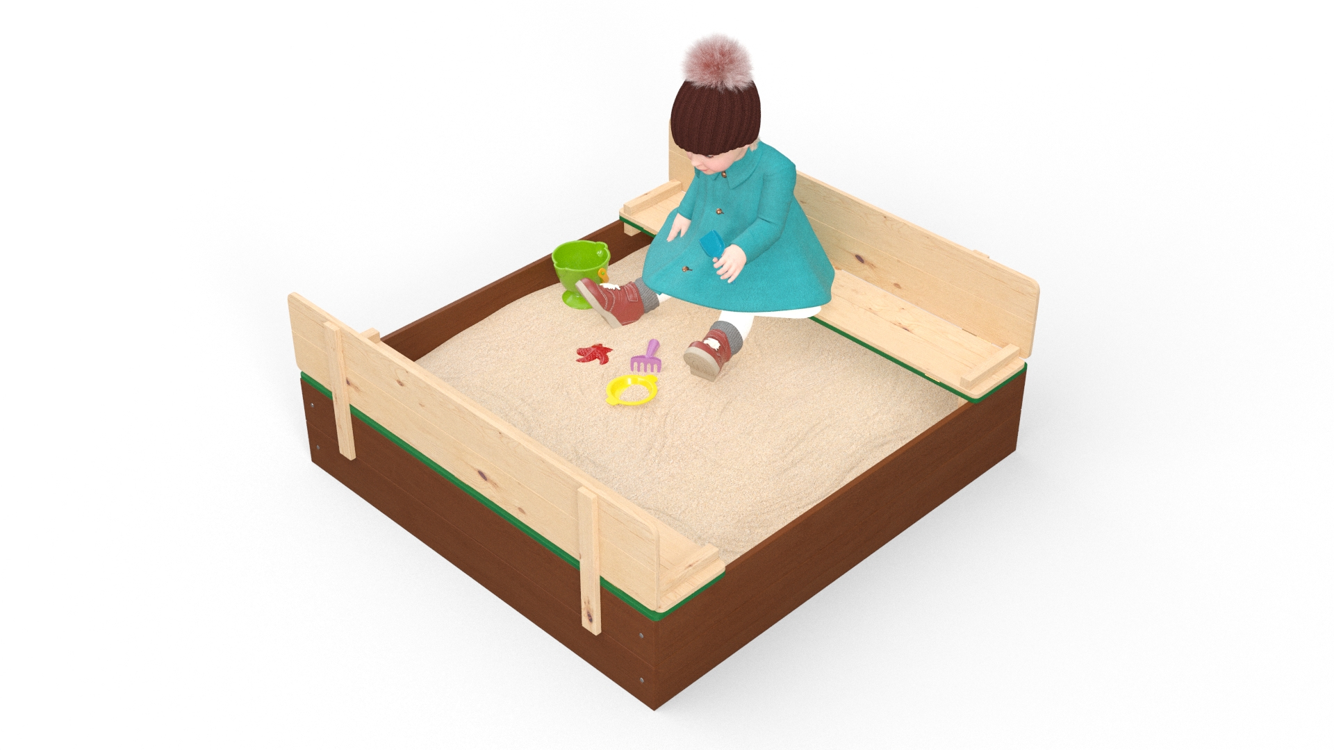 Toddler Girl In Sandpit Model - TurboSquid 2296410