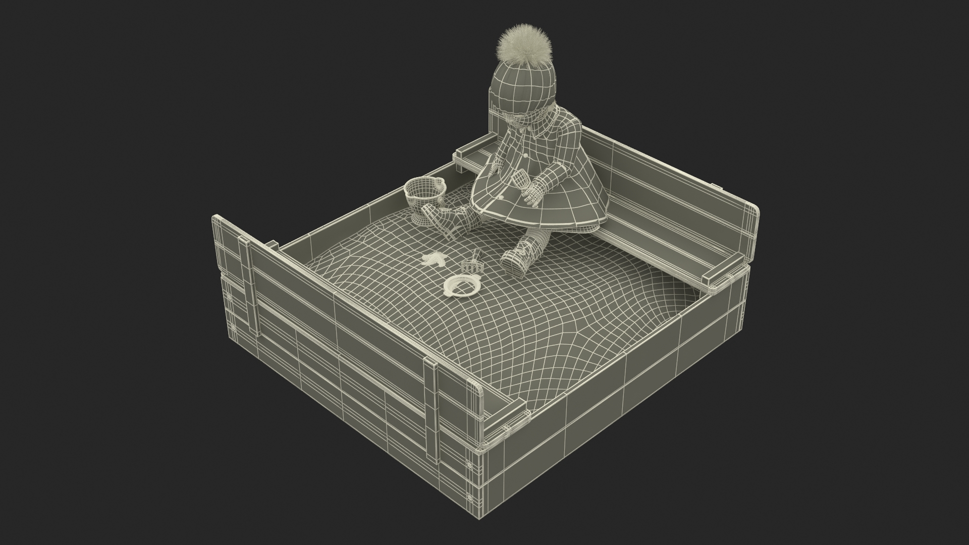 Toddler Girl In Sandpit Model - TurboSquid 2296410