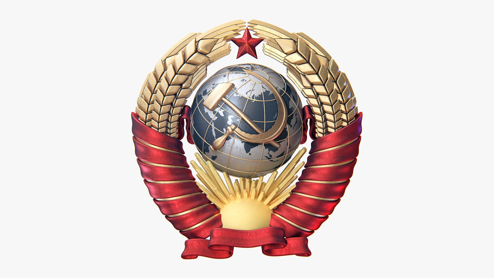 Coat Of Arms Of The Soviet Union 3D - TurboSquid 2071494