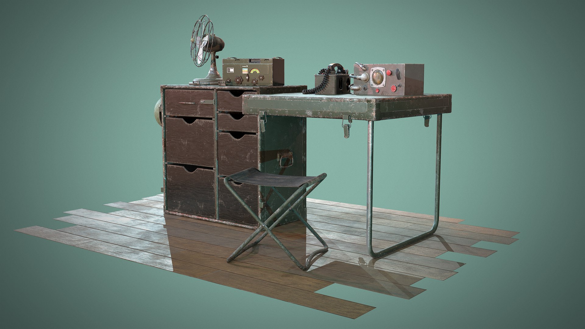 3D 2 desk setup model - TurboSquid 1552093