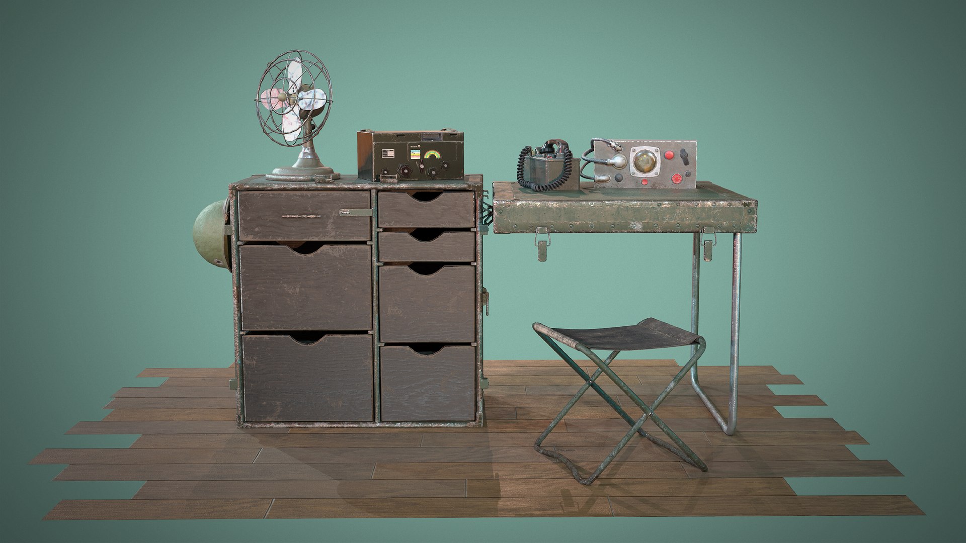 3D 2 desk setup model - TurboSquid 1552093