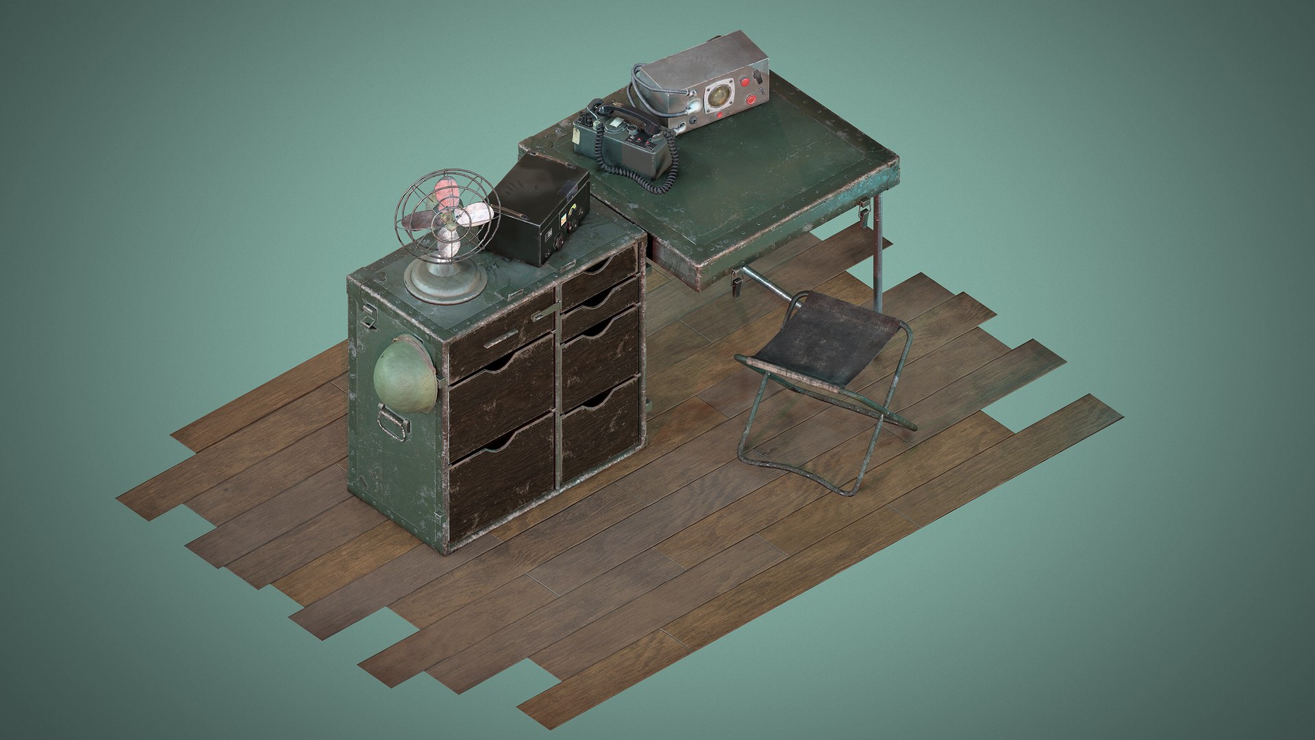 3D 2 desk setup model - TurboSquid 1552093