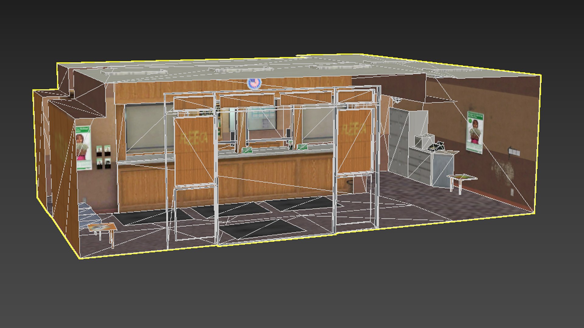 Bank Counter Low Poly GTA 5 3D Model - TurboSquid 2135645