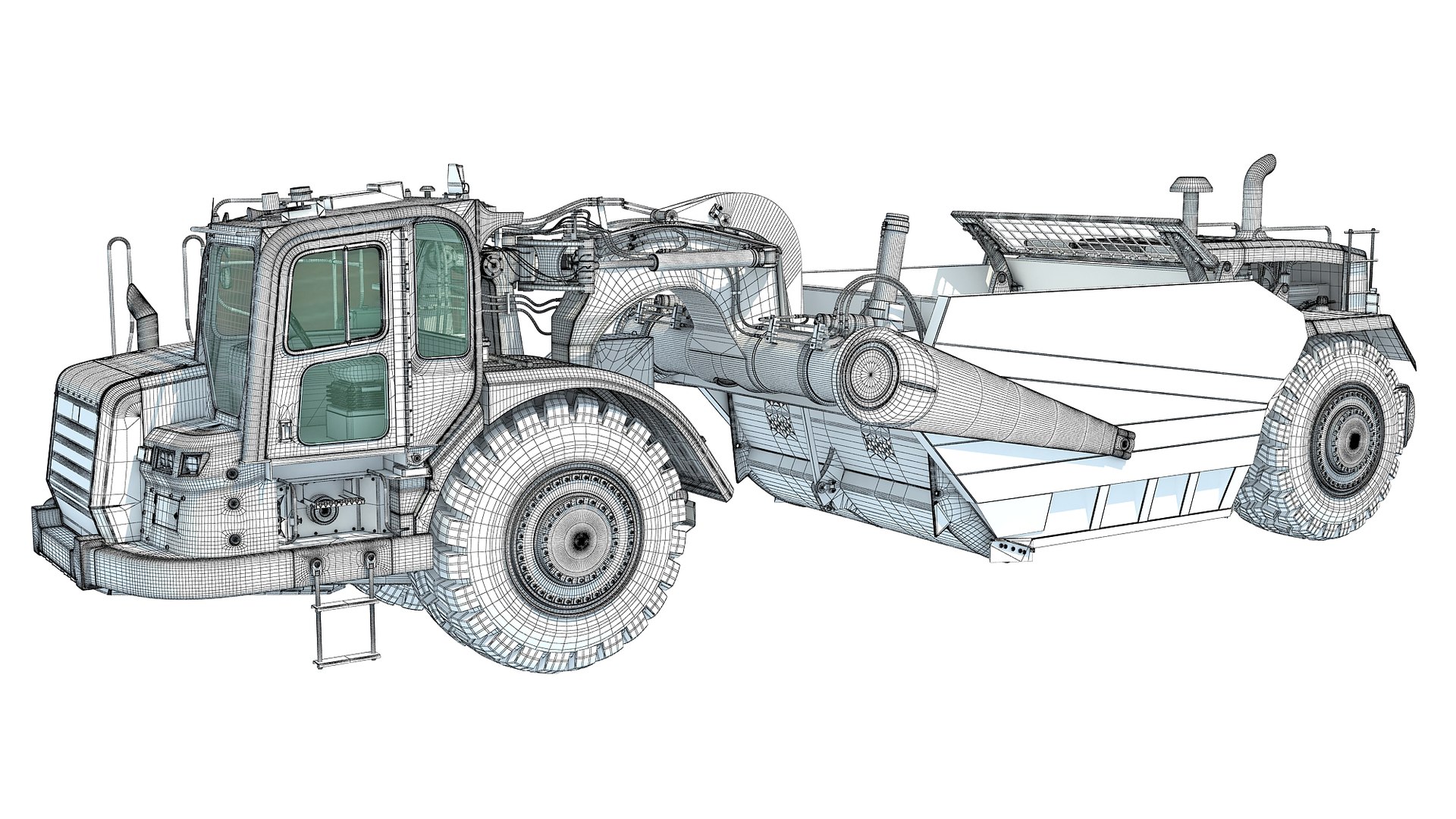 3D Tractor Scraper Model - TurboSquid 1503610
