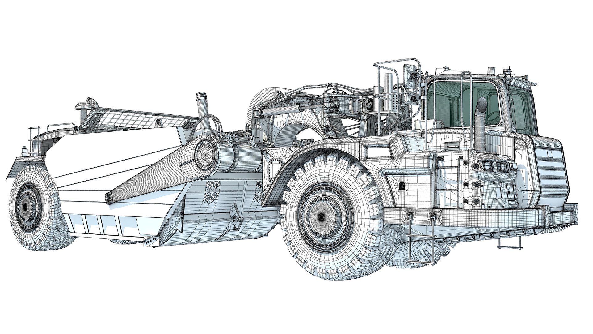 3D tractor scraper model - TurboSquid 1503610