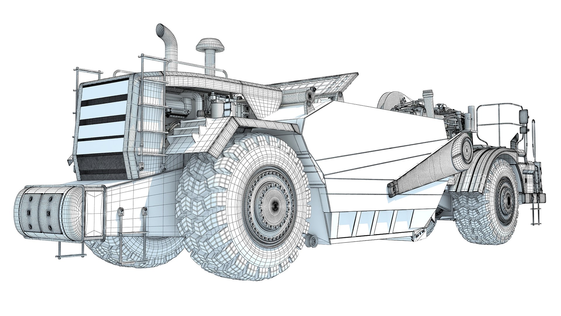 3D tractor scraper model - TurboSquid 1503610