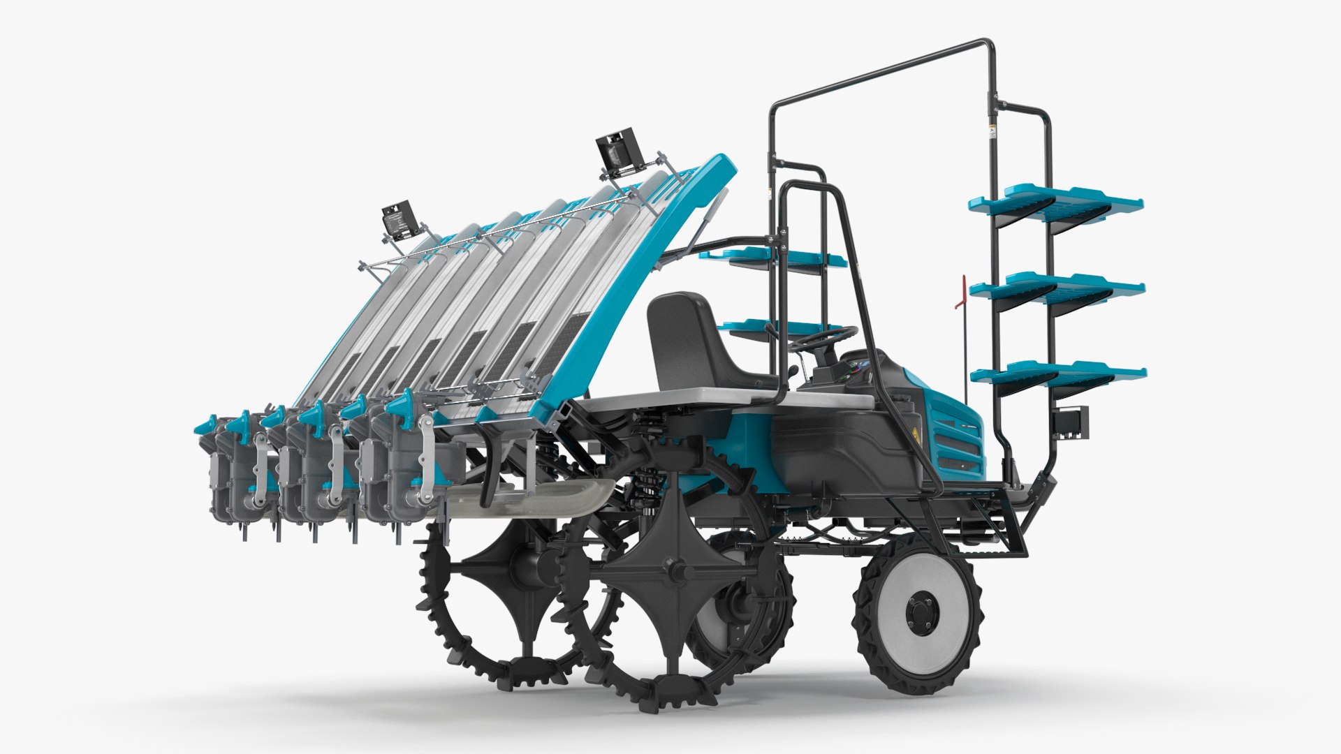 3D Model Kubota SPV-6AD Rice Transplanter Rigged For Cinema 4D ...