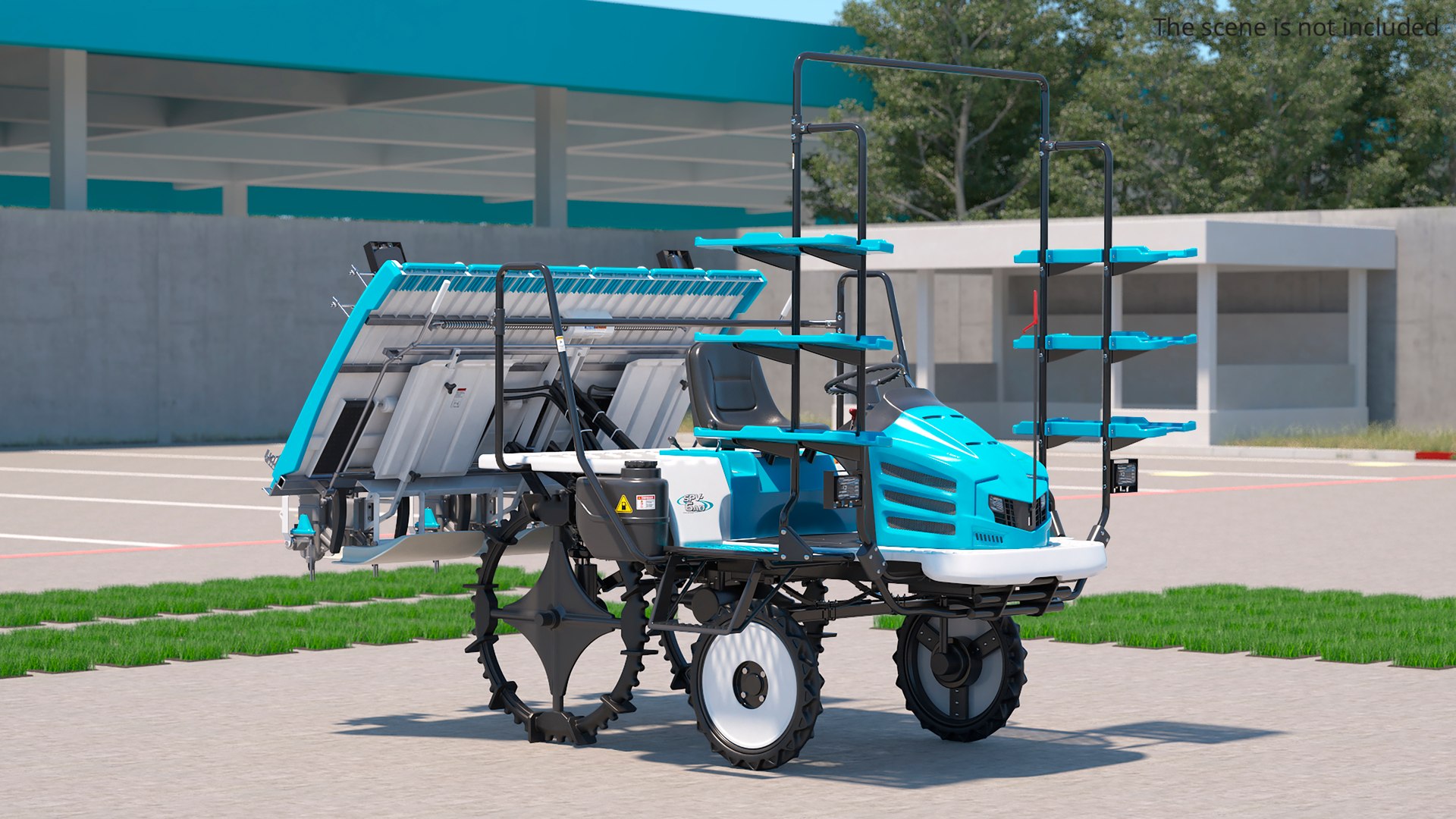 3D Model Kubota SPV-6AD Rice Transplanter Rigged For Cinema 4D ...
