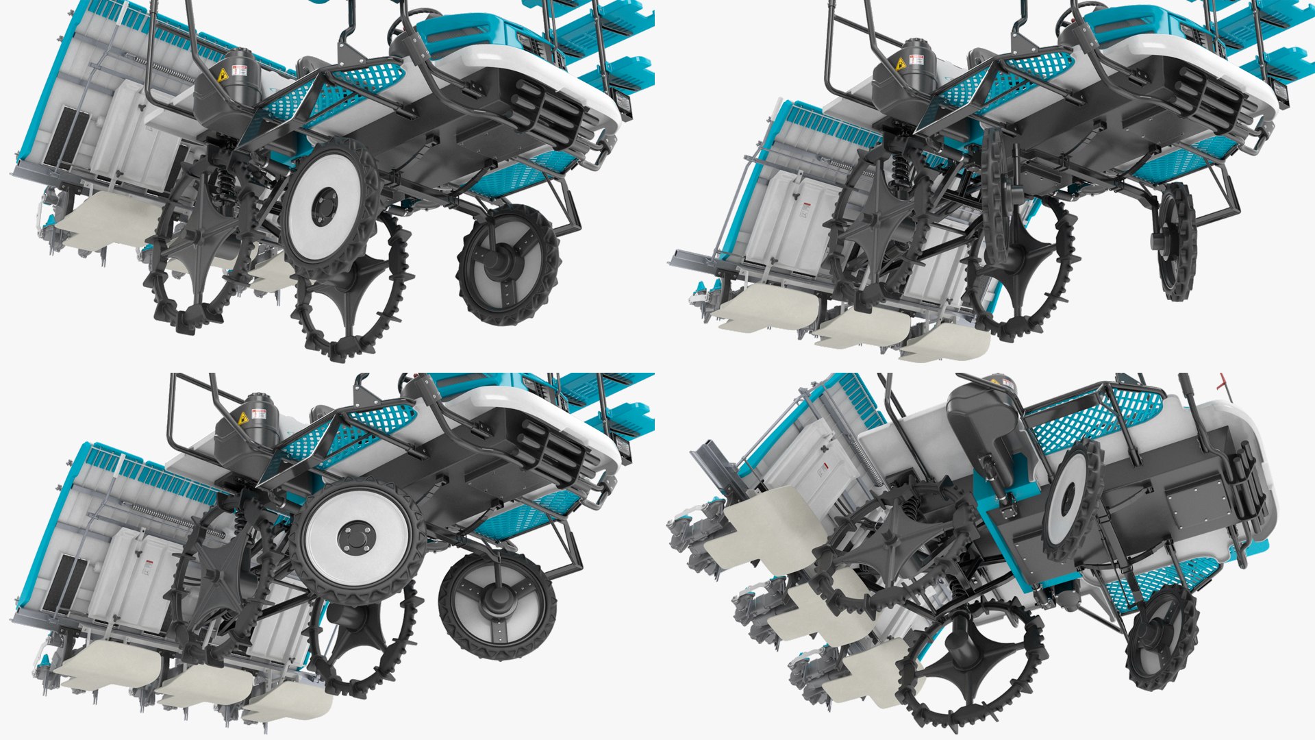 3D Model Kubota SPV-6AD Rice Transplanter Rigged For Cinema 4D ...