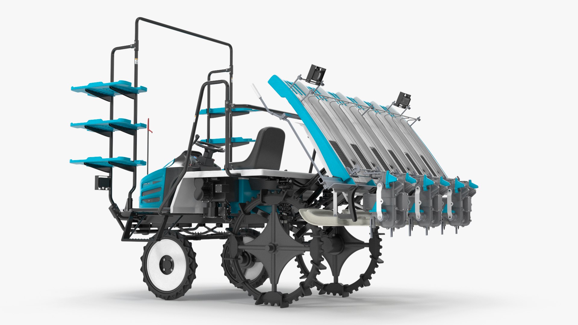 3D Model Kubota SPV-6AD Rice Transplanter Rigged For Cinema 4D ...