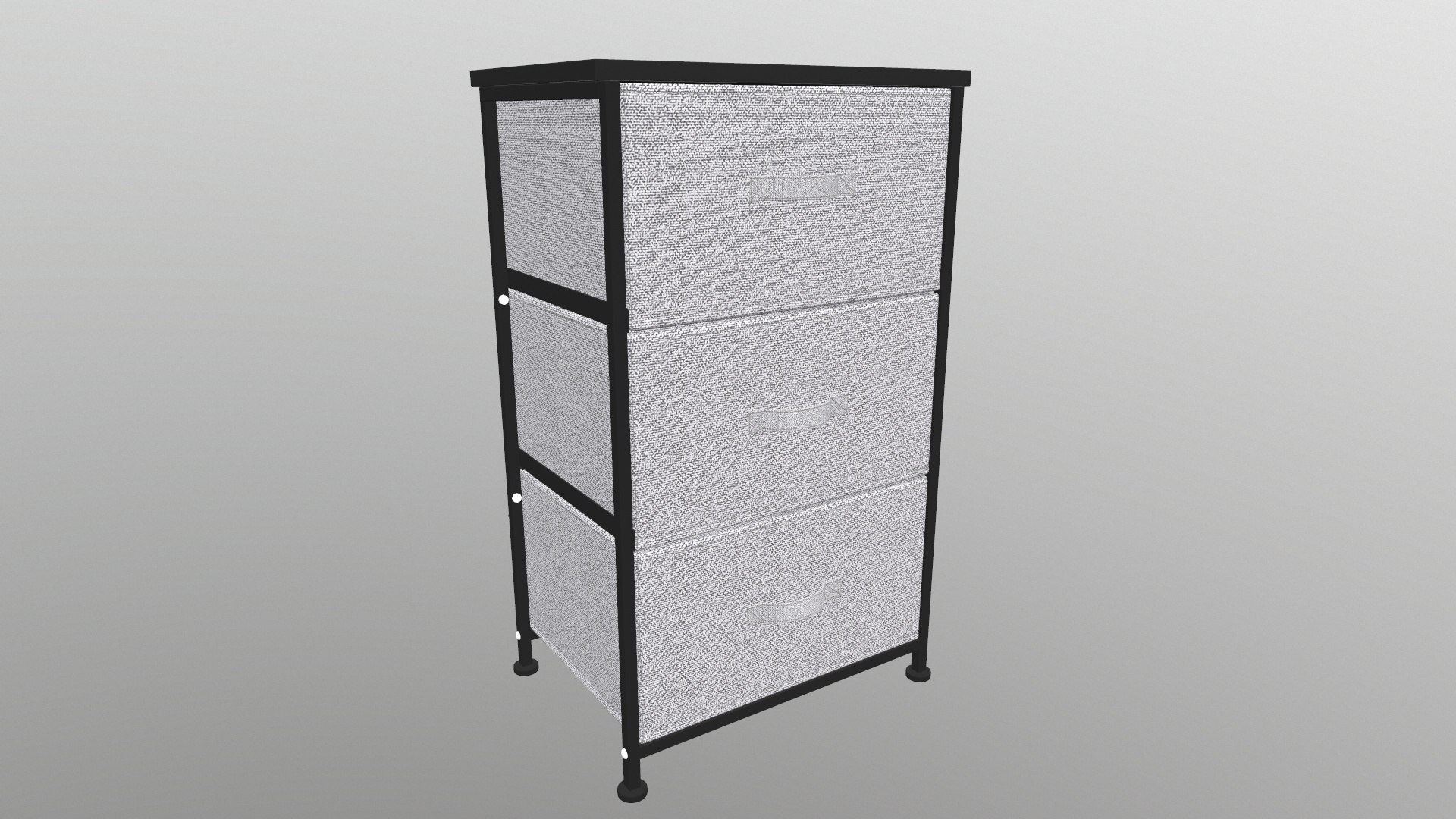 Fabric 4 Drawer Storage 3D Model - TurboSquid 1946527