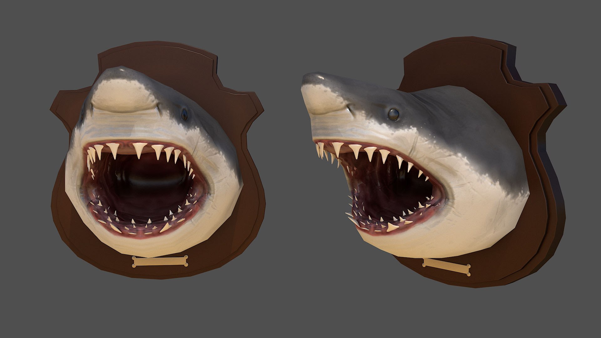 Shark Head Trophy 3D Model - TurboSquid 2054776