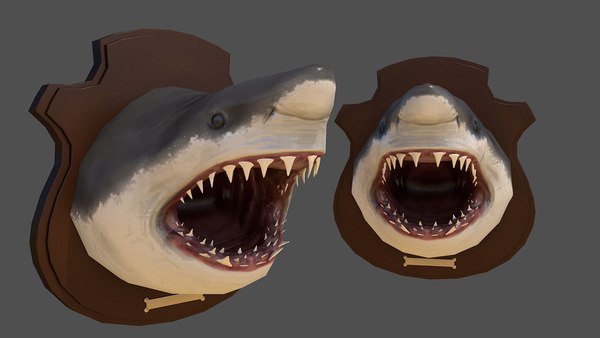 modelo 3d Shark Head Trophy - TurboSquid 2054776
