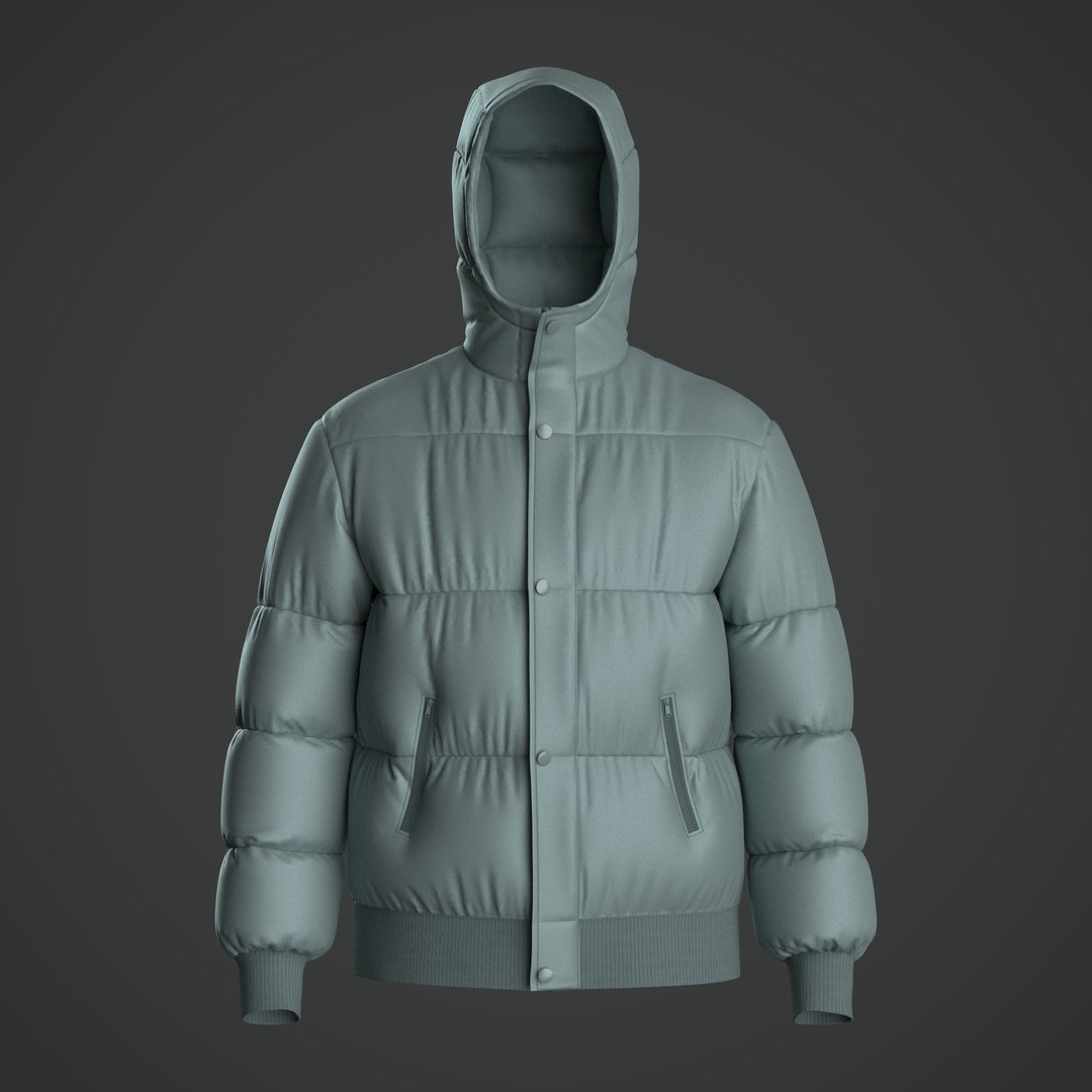 3D Model Mens Puffer Jacket - TurboSquid 2154966
