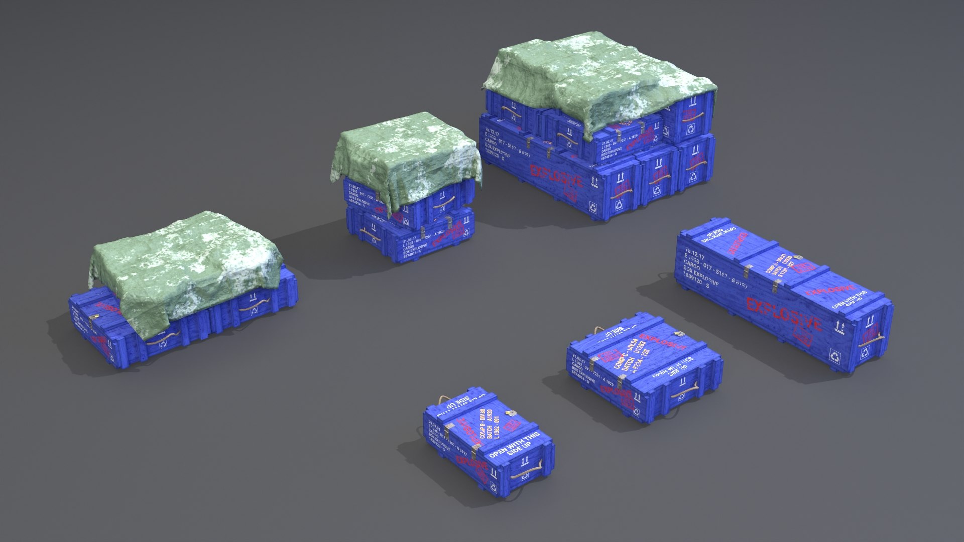 PBR Wooden Crate Pack 3D Model - TurboSquid 2134452