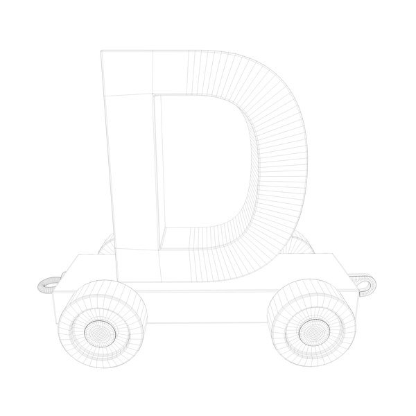 Letter d car 3D model - TurboSquid 1559558